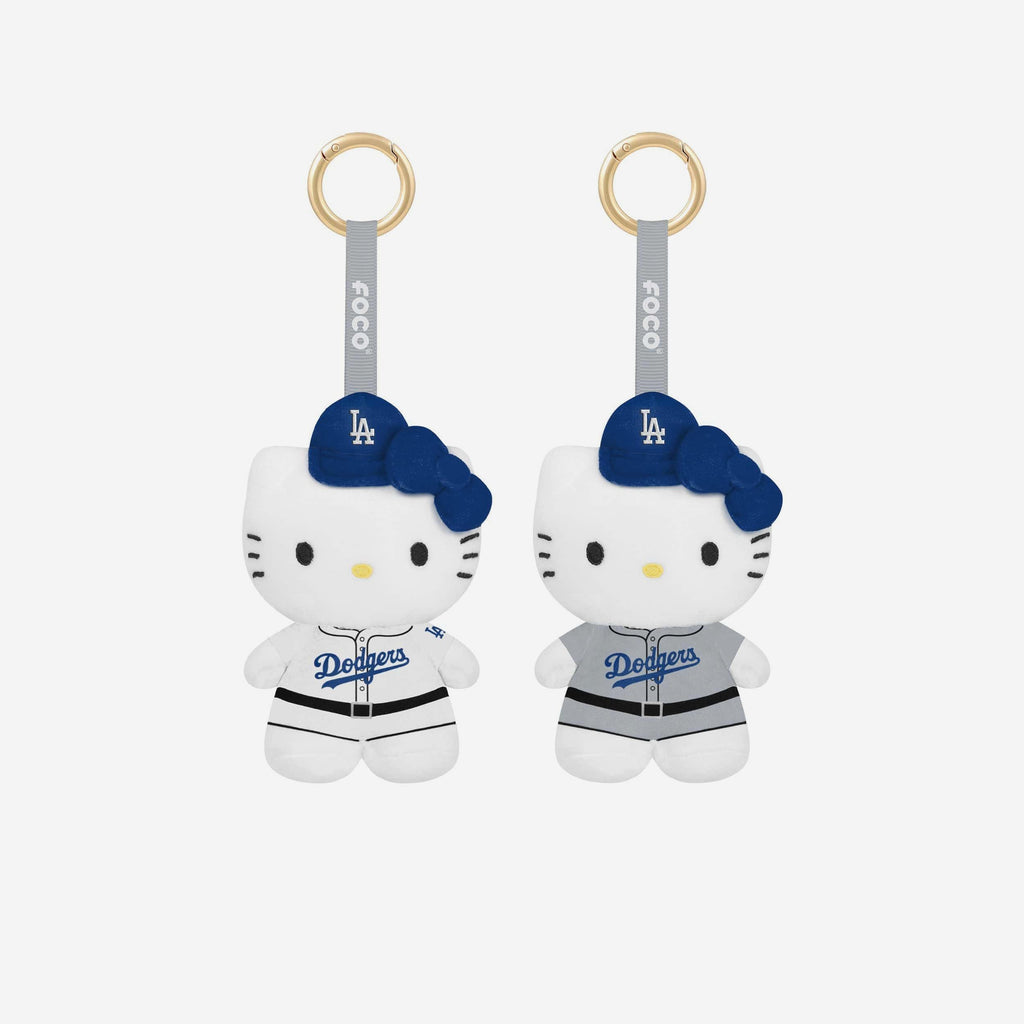 Los Angeles Dodgers 2 Pack Mini Plush Hello Kitty® Bag Charm Keychain FOCO