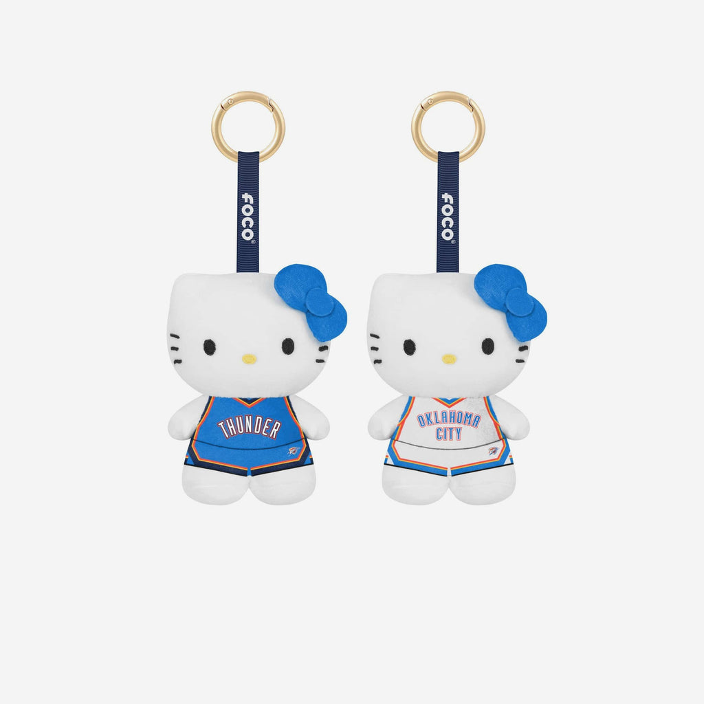 Oklahoma City Thunder 2 Pack Mini Plush Hello Kitty® Bag Charm Keychai FOCO