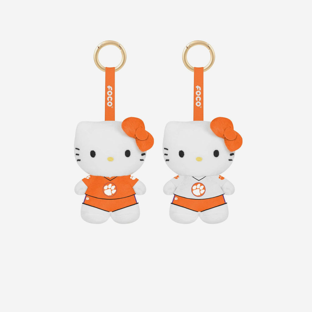 Clemson Tigers 2 Pack Mini Plush Hello Kitty® Bag Charm Keychain FOCO