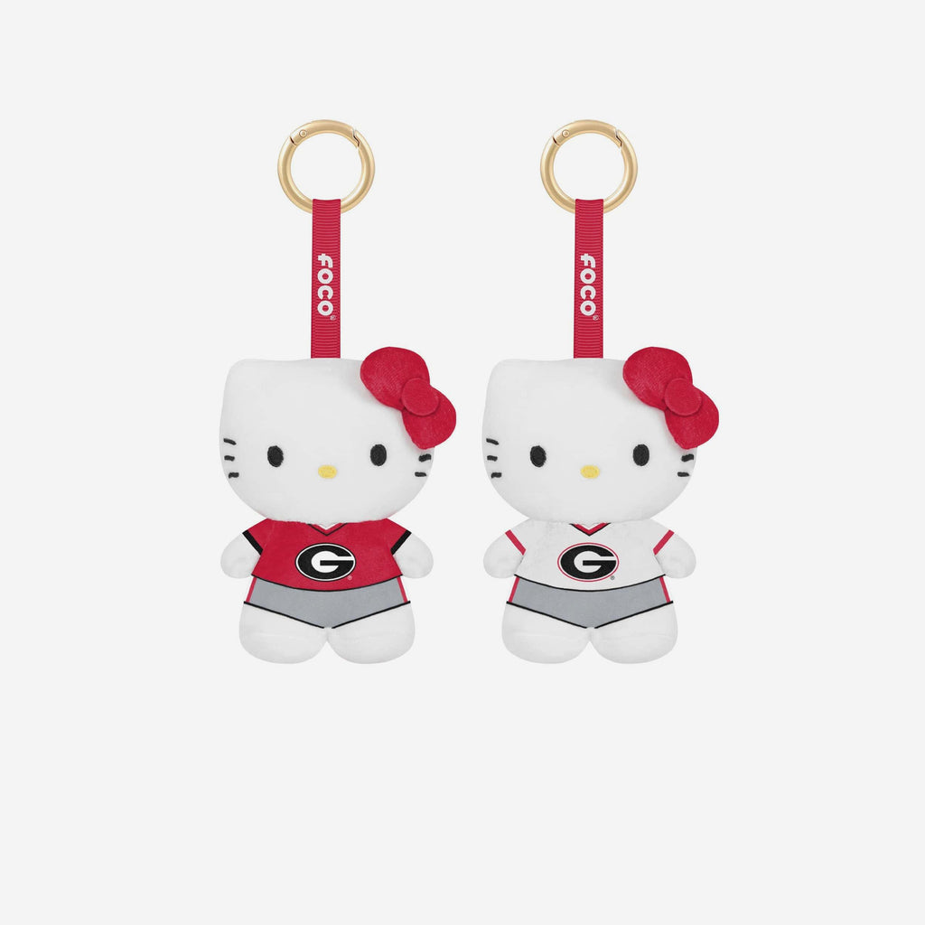Georgia Bulldogs 2 Pack Mini Plush Hello Kitty® Bag Charm Keychain FOCO