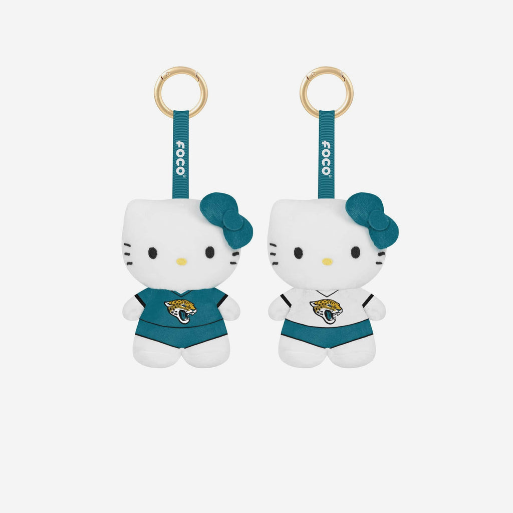 Jacksonville Jaguars 2 Pack Mini Plush Hello Kitty® Bag Charm Keychain FOCO