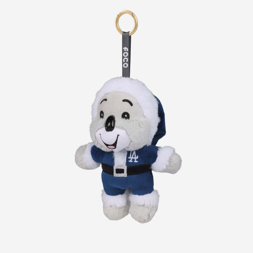 Los Angeles Dodgers Plush Mascot Santa Bag Charm Keychain FOCO