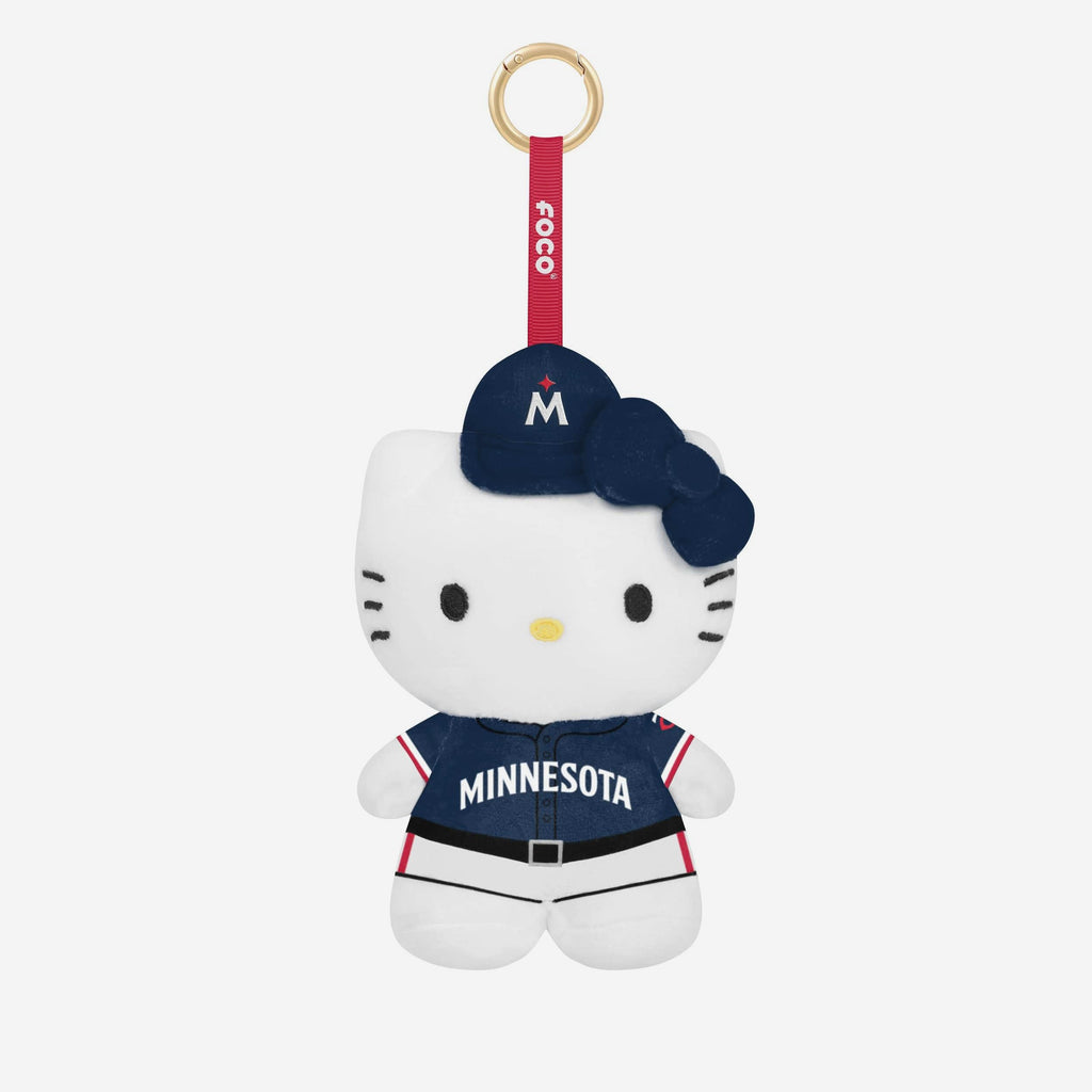 Minnesota Twins Plush Hello Kitty® Bag Charm Keychain FOCO
