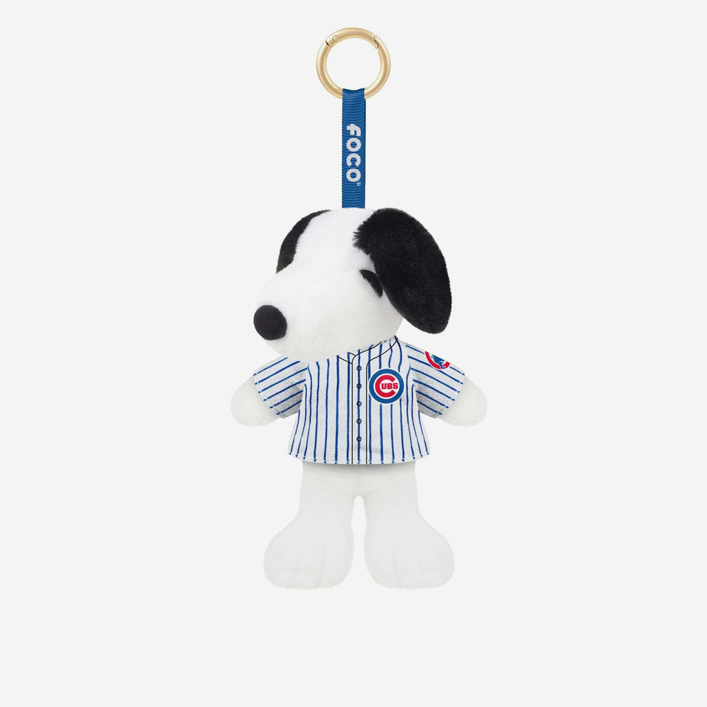 Chicago Cubs Plush Snoopy Peanuts Bag Charm Keychain FOCO