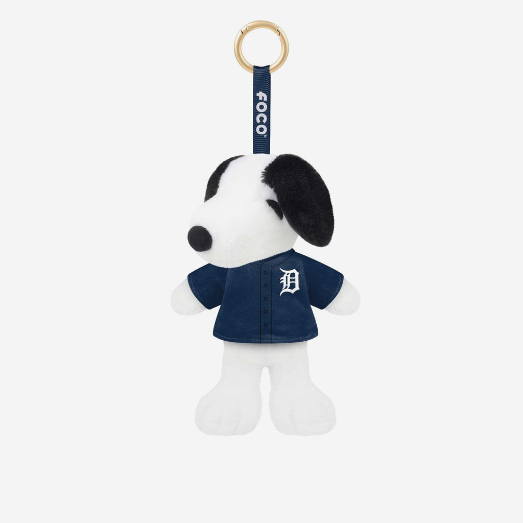 Detroit Tigers Plush Snoopy Peanuts Bag Charm Keychain FOCO