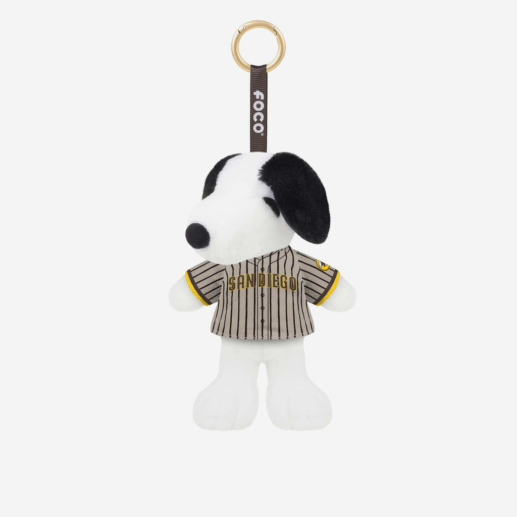 San Diego Padres Plush Snoopy Peanuts Bag Charm Keychain FOCO