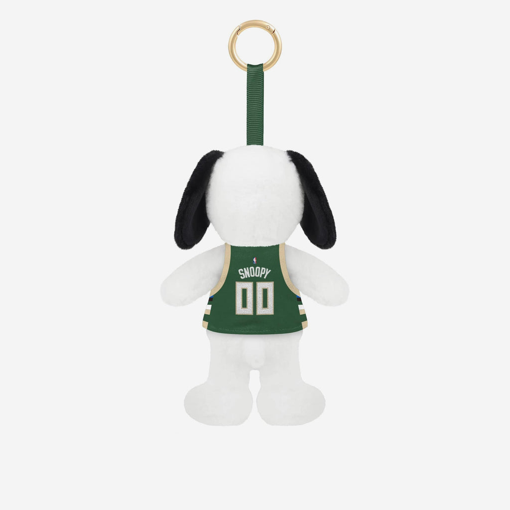 Milwaukee Bucks Plush Snoopy Peanuts Bag Charm Keychain FOCO