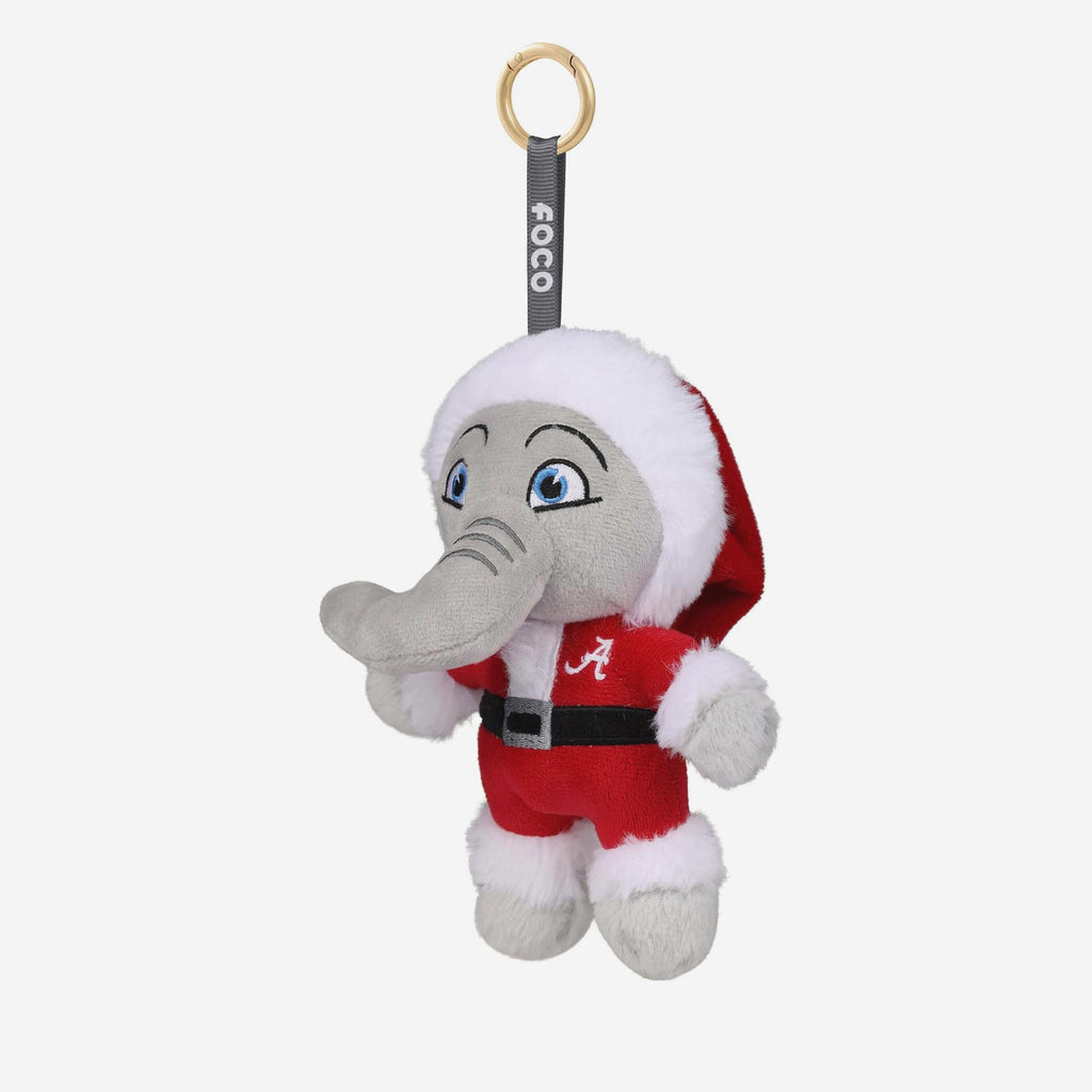 Alabama Crimson Tide Plush Mascot Santa Bag Charm Keychain FOCO