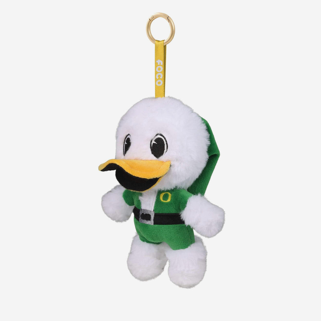 Oregon Ducks Plush Mascot Santa Bag Charm Keychain FOCO