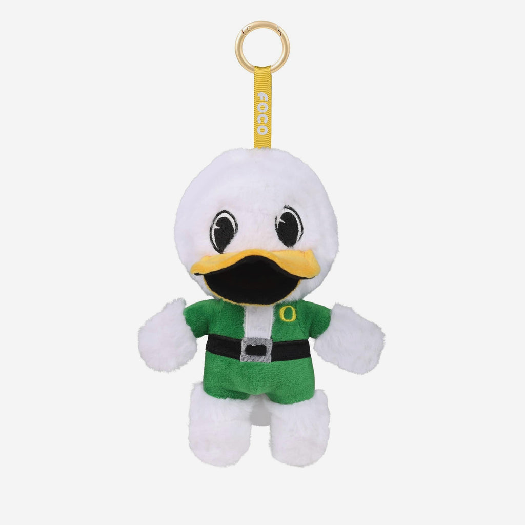 Oregon Ducks Plush Mascot Santa Bag Charm Keychain FOCO