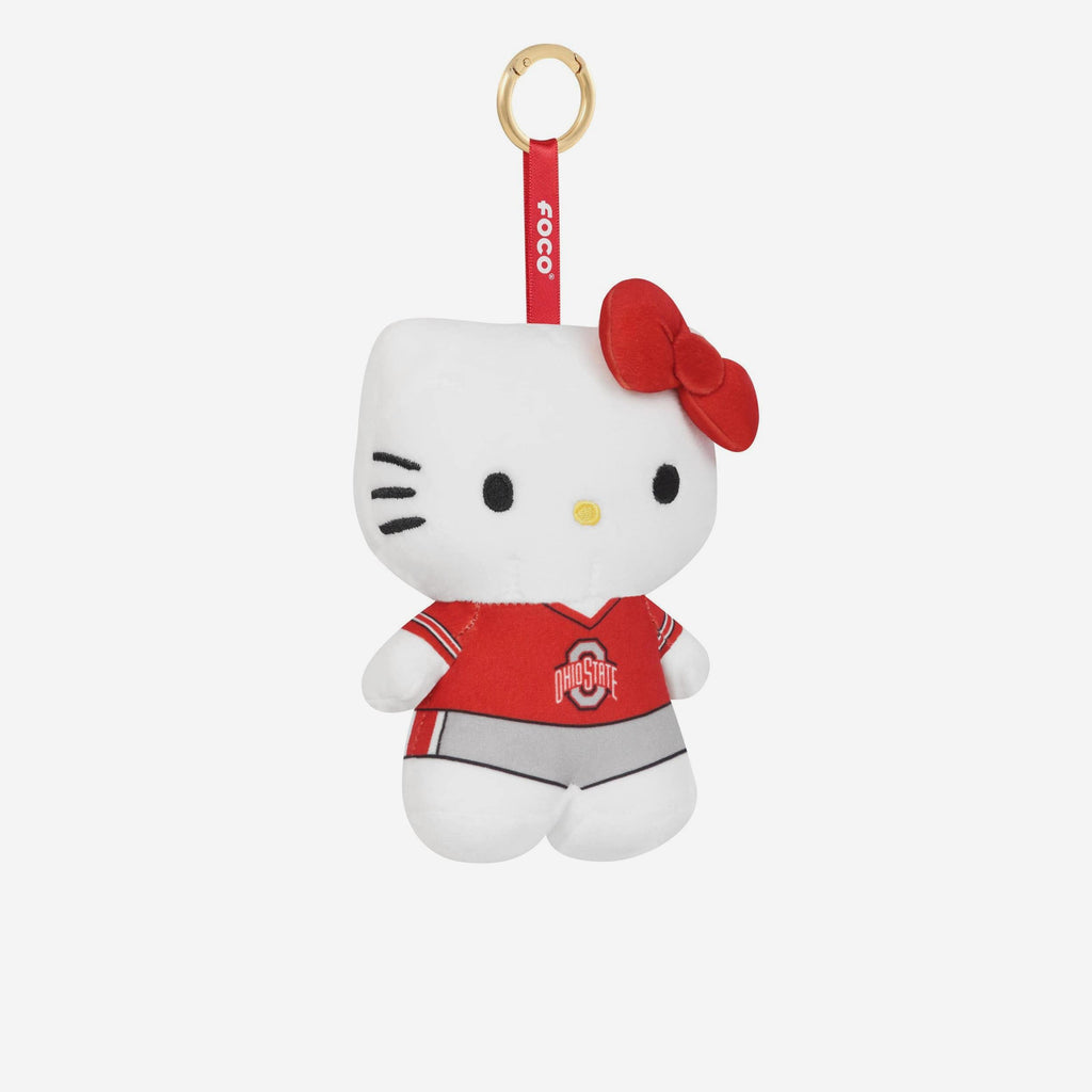 Ohio State Buckeyes Plush Hello Kitty® Bag Charm Keychain FOCO