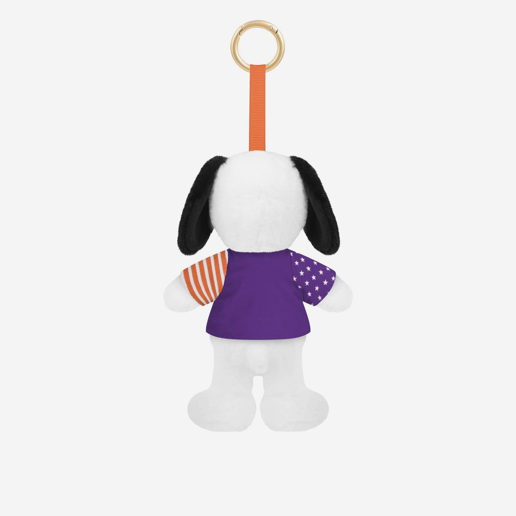 Clemson Tigers Americana Plush Snoopy Peanuts Bag Charm Keychain FOCO
