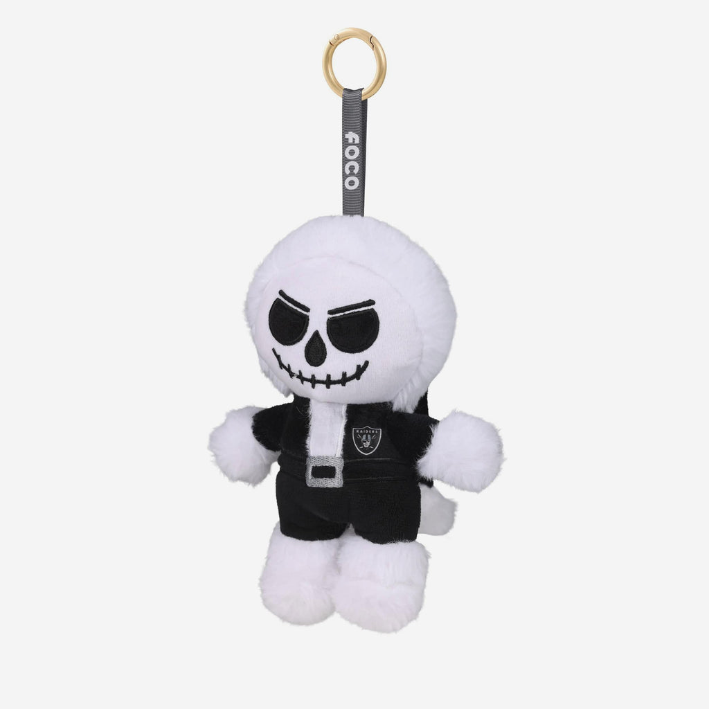 Las Vegas Raiders Plush Mascot Santa Bag Charm Keychain FOCO