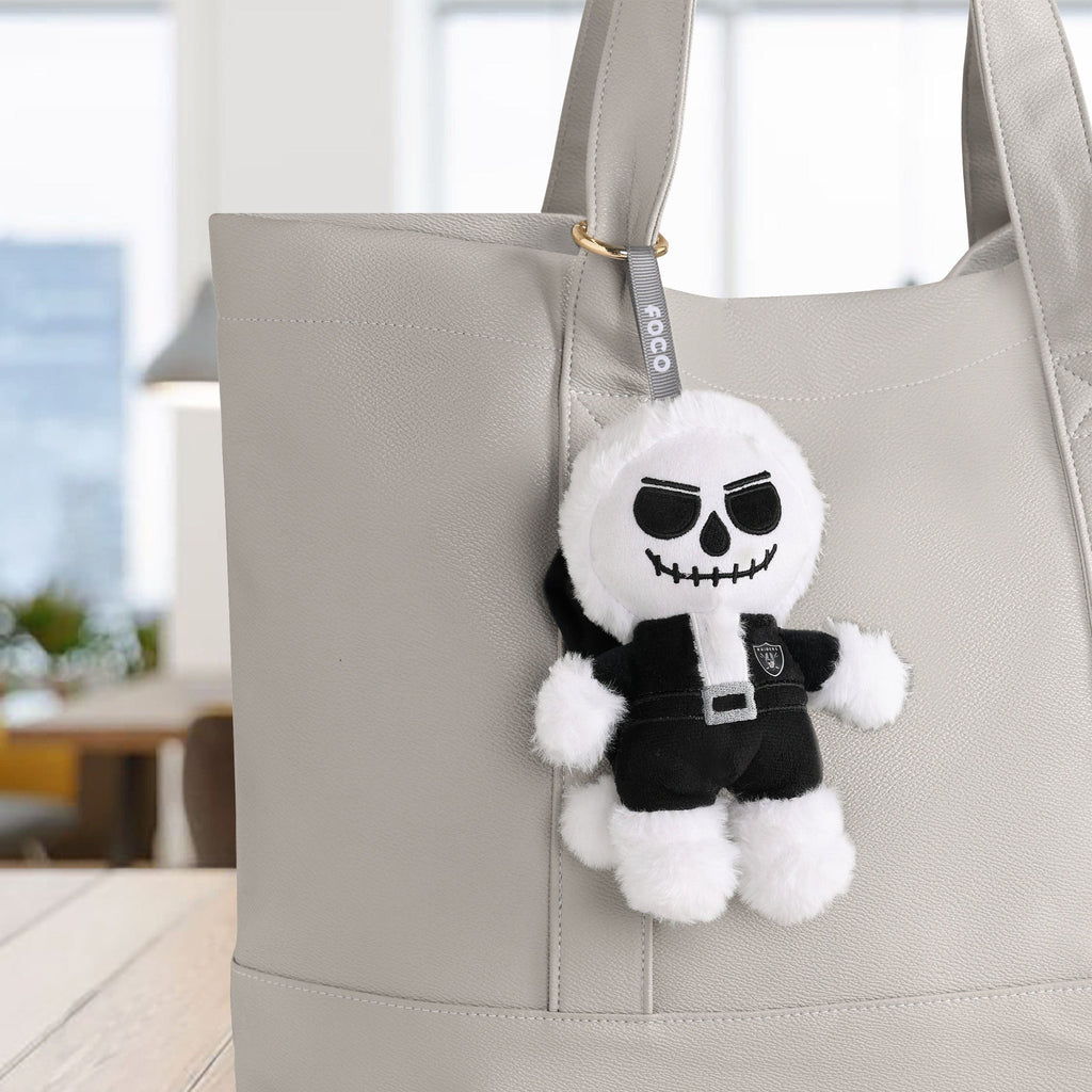 Las Vegas Raiders Plush Mascot Santa Bag Charm Keychain FOCO