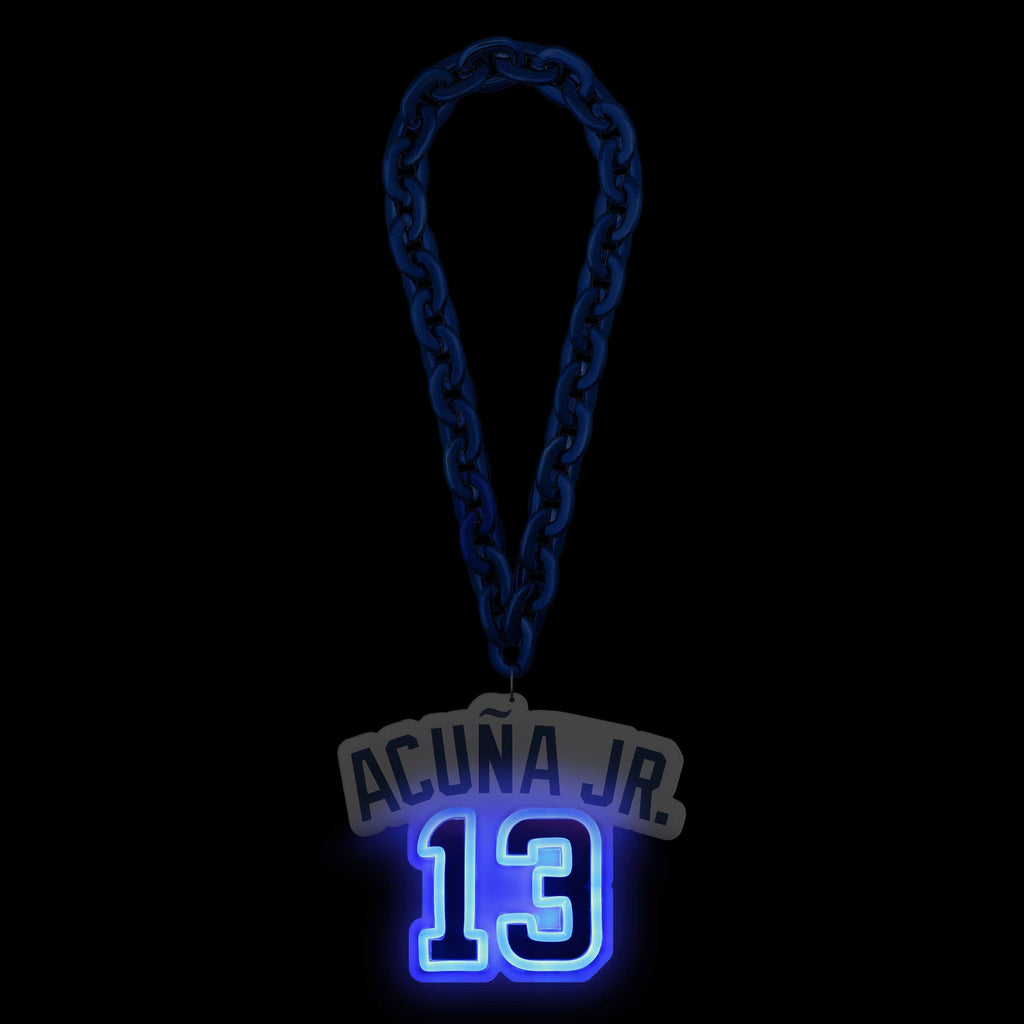 Ronald Acuna Jr Atlanta Braves Neon Light Up Big Logo Player Chain FOCO