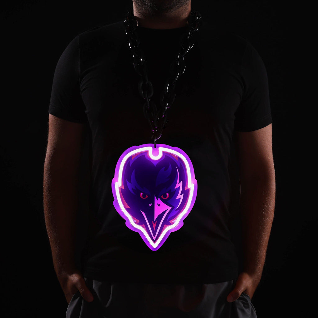 Baltimore Ravens Neon Light Up Big Logo Chain FOCO