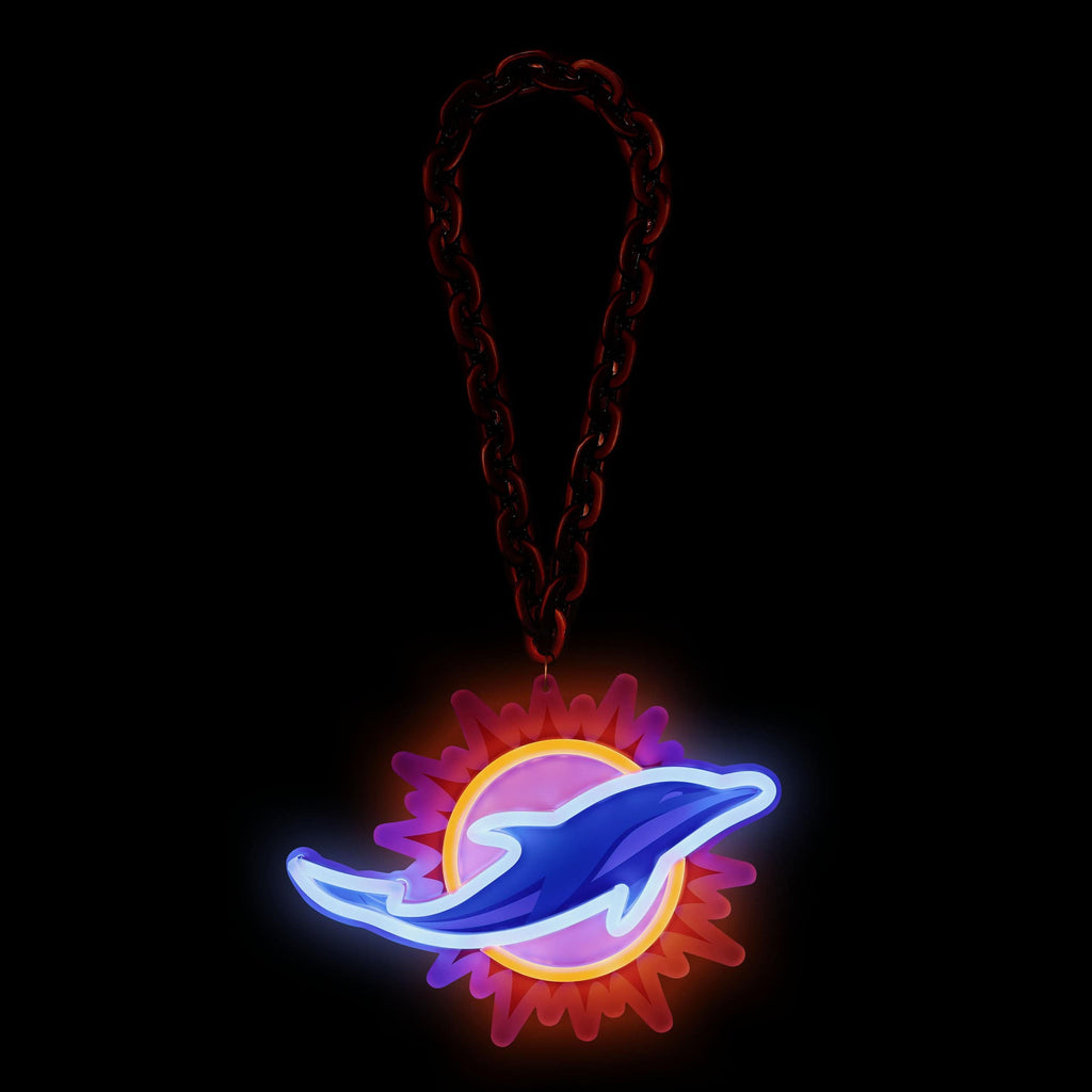 Miami Dolphins Neon Light Up Big Logo Chain FOCO