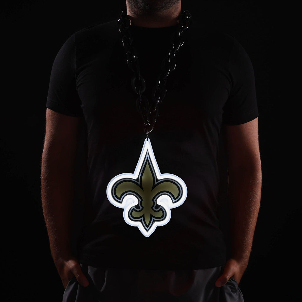 New Orleans Saints Neon Light Up Big Logo Chain FOCO
