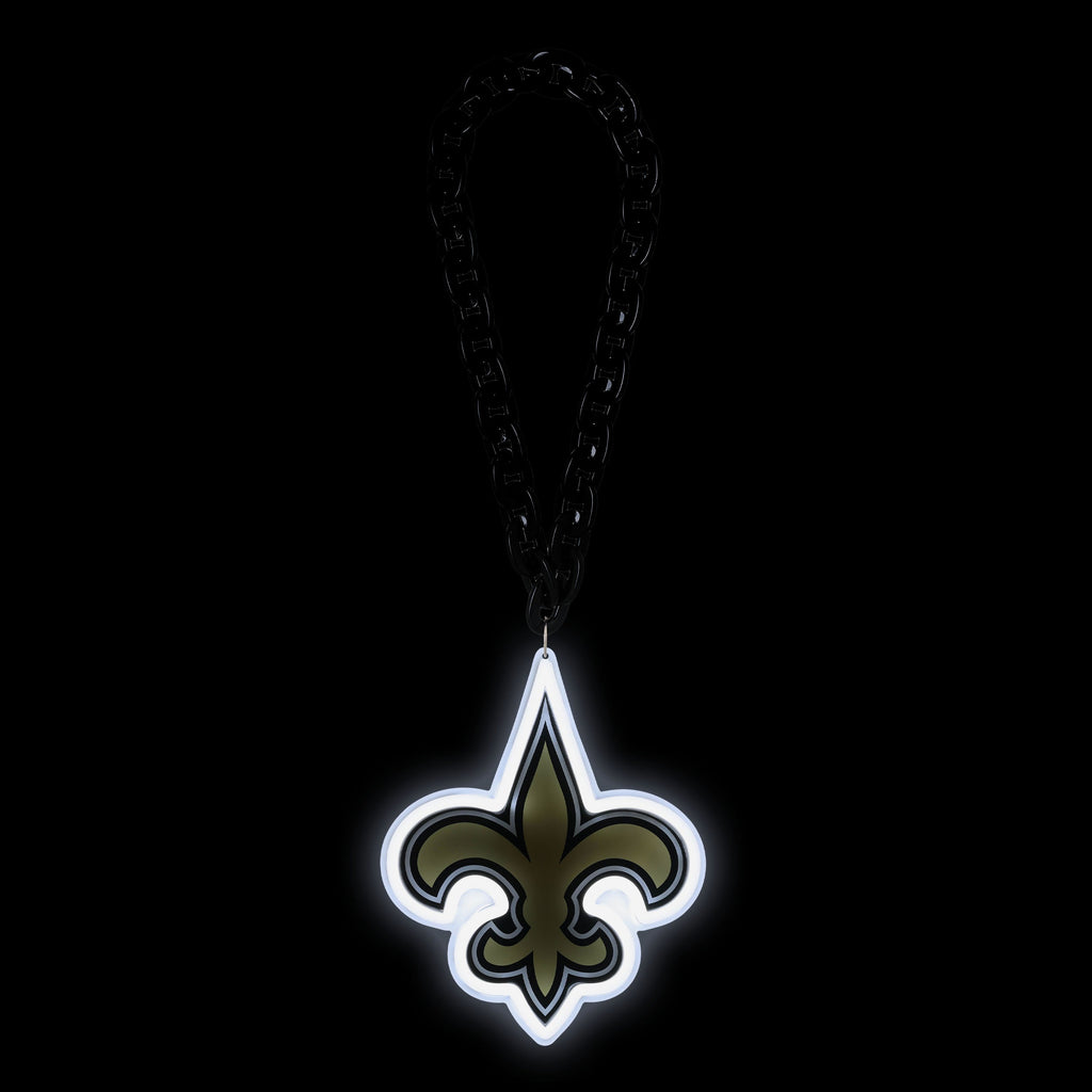 New Orleans Saints Neon Light Up Big Logo Chain FOCO