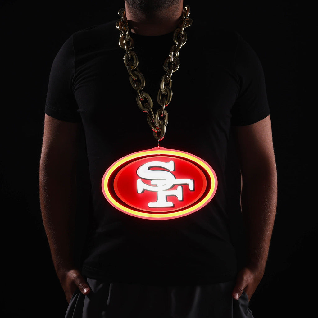 San Francisco 49ers Neon Light Up Big Logo Chain FOCO