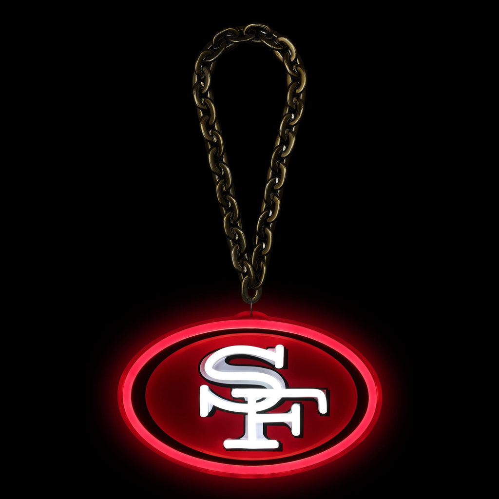 San Francisco 49ers Neon Light Up Big Logo Chain FOCO