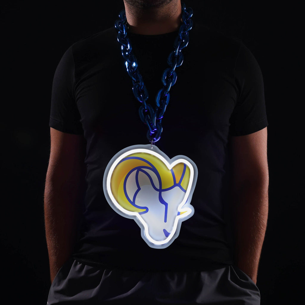 Los Angeles Rams Neon Light Up Big Logo Chain FOCO