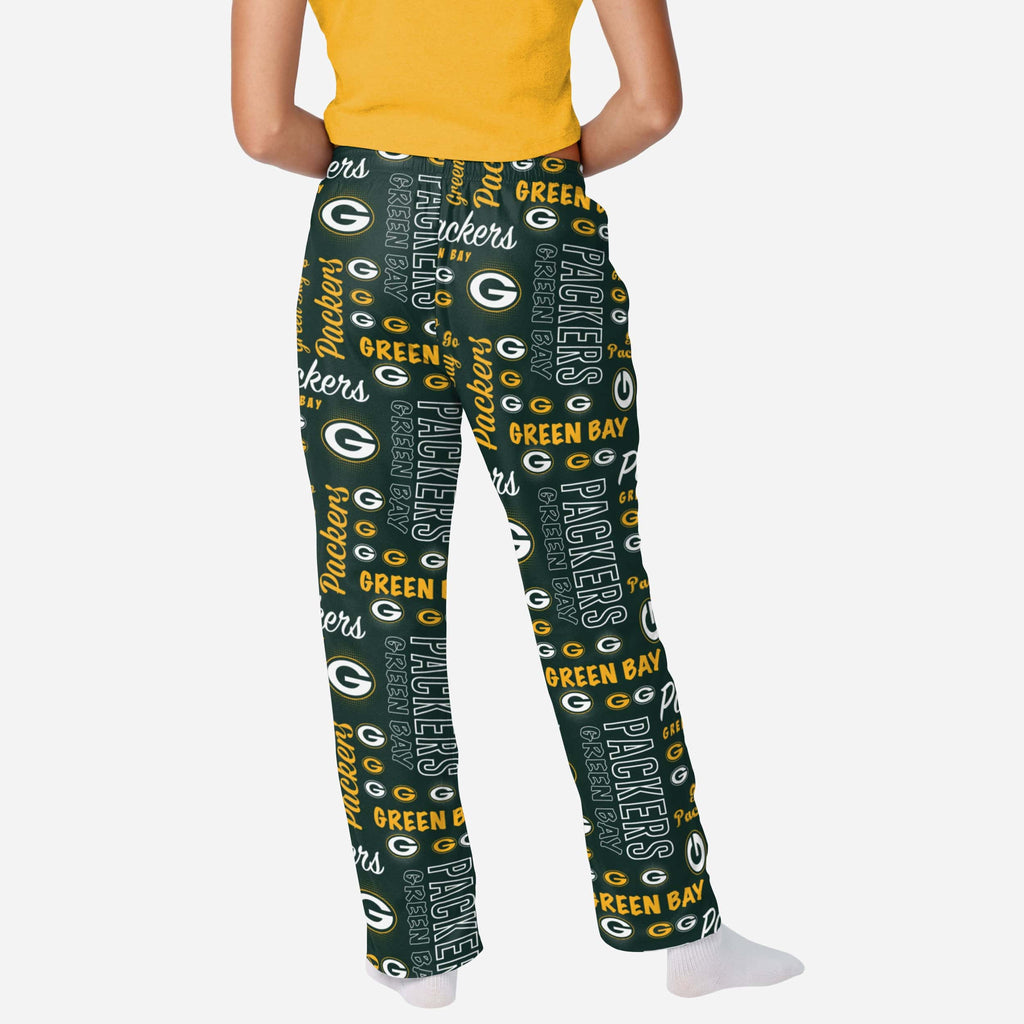 Green Bay Packers Womens Mini Print Lounge Pants FOCO