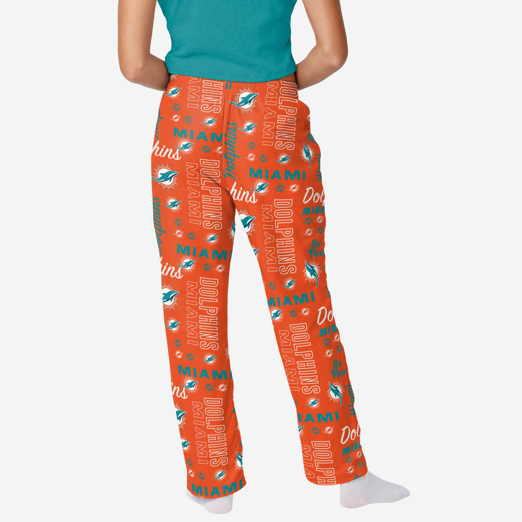 Miami Dolphins Womens Mini Print Lounge Pants FOCO