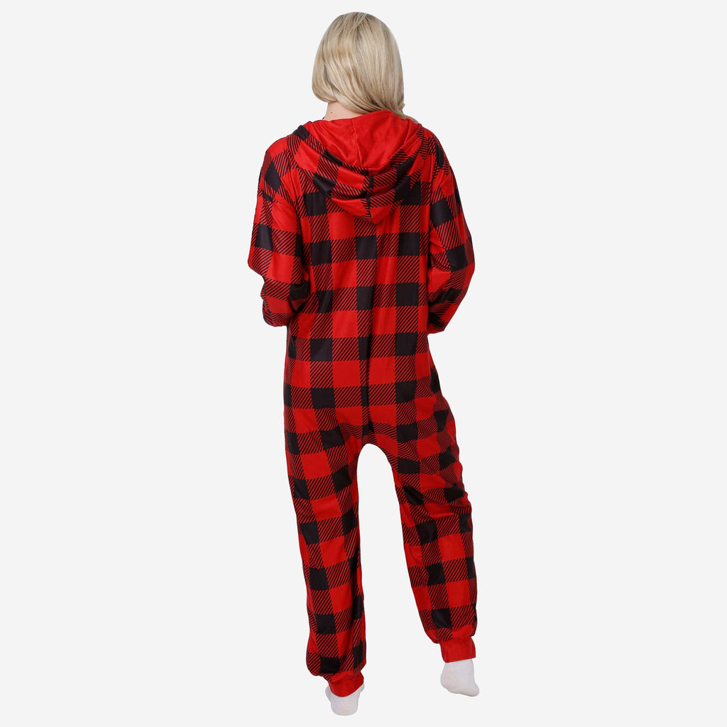 Ohio State Buckeyes Plaid One Piece Pajamas FOCO