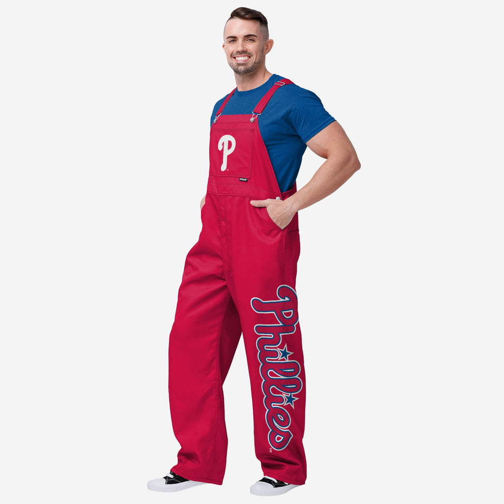 Philadelphia Phillies Mens Big Logo Bib Overalls FOCO
