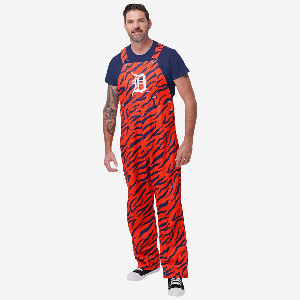 Detroit Tigers Mens Tiger Stripe Thematic Bib Overalls FOCO