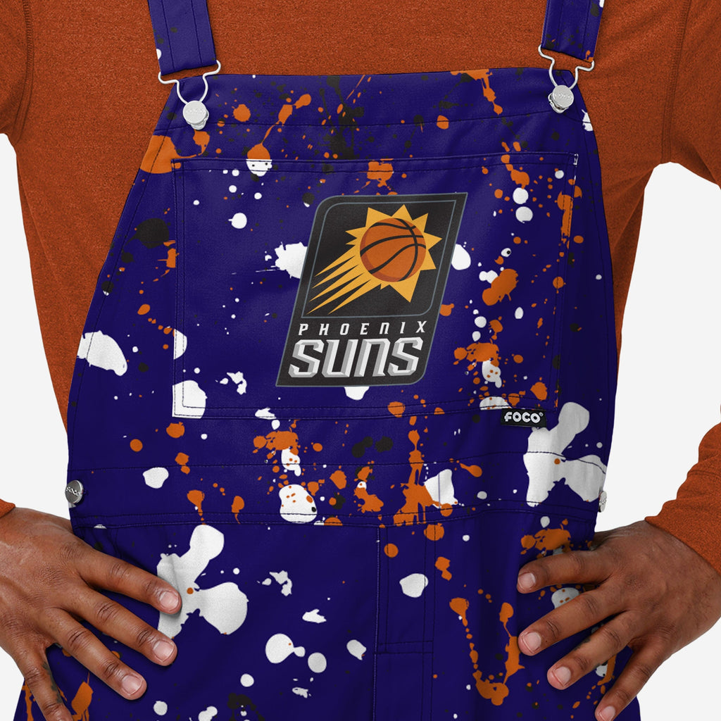 Phoenix Suns Mens Paint Splatter Bib Overalls FOCO