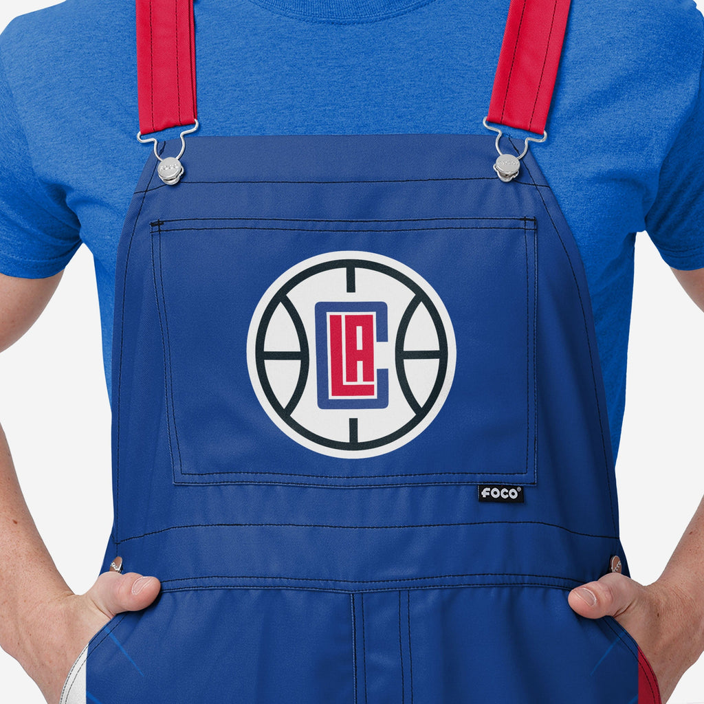 Los Angeles Clippers Mens Team Stripe Bib Overalls FOCO