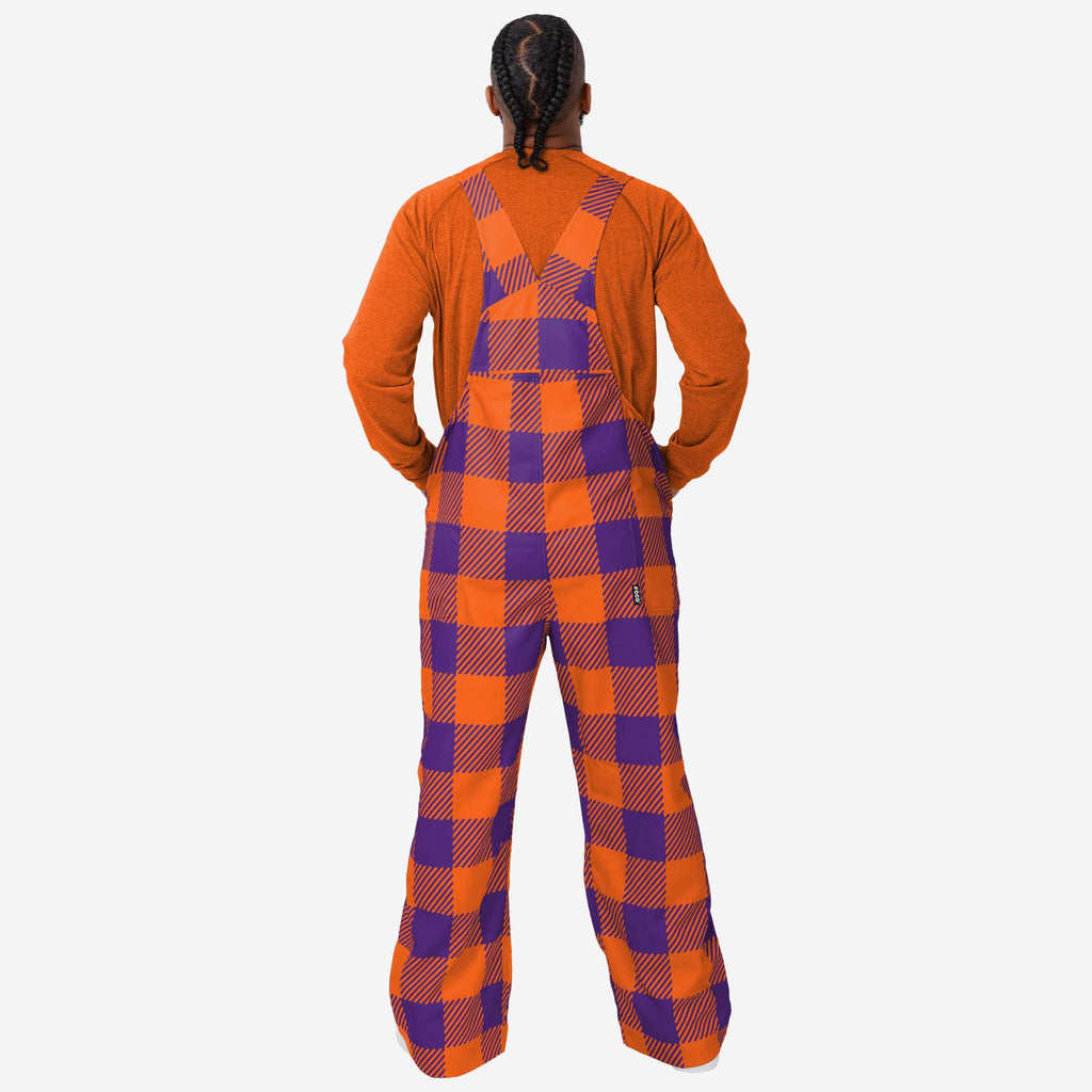 Clemson Tigers Mens Plaid Bib Overalls FOCO