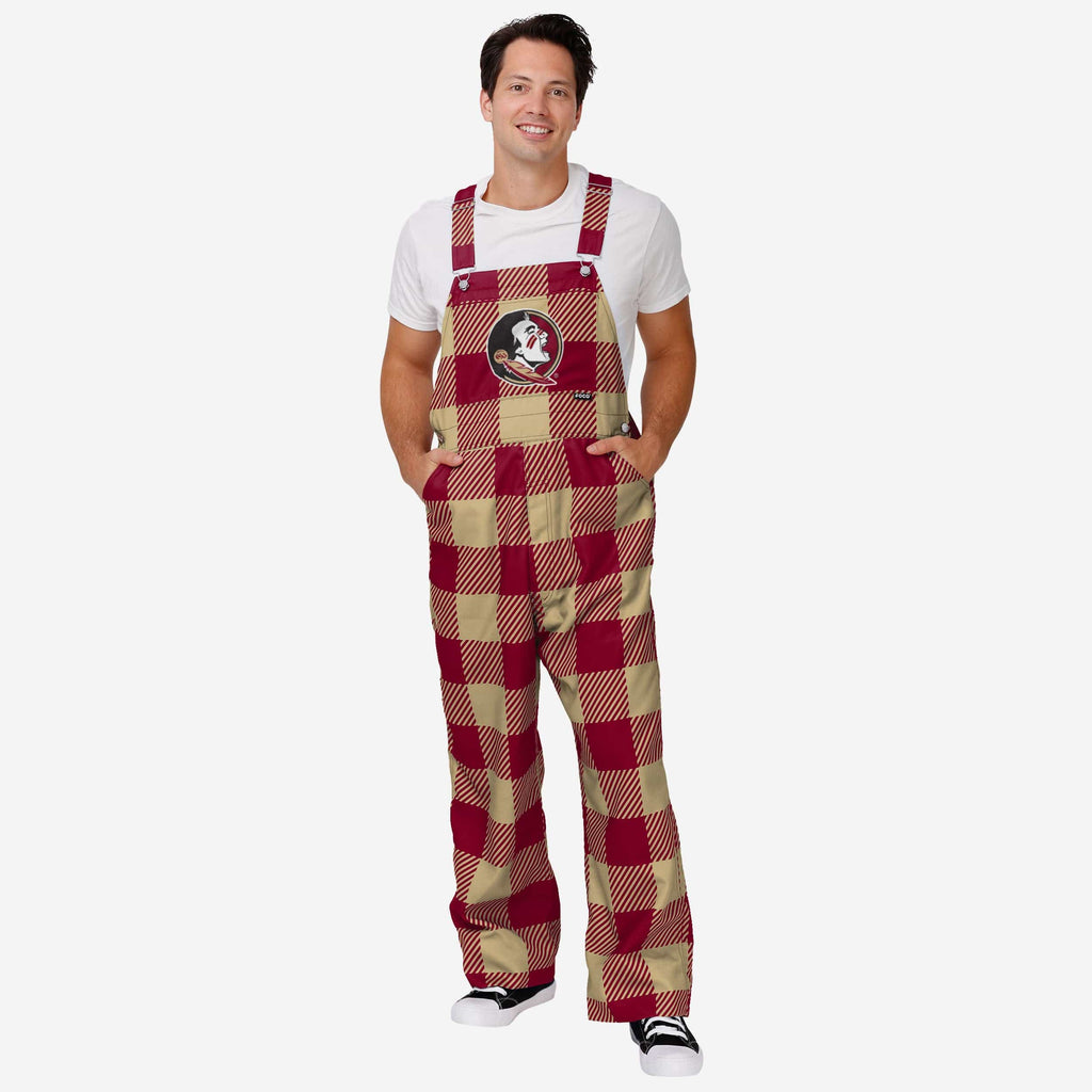 Florida State Seminoles Mens Plaid Bib Overalls FOCO