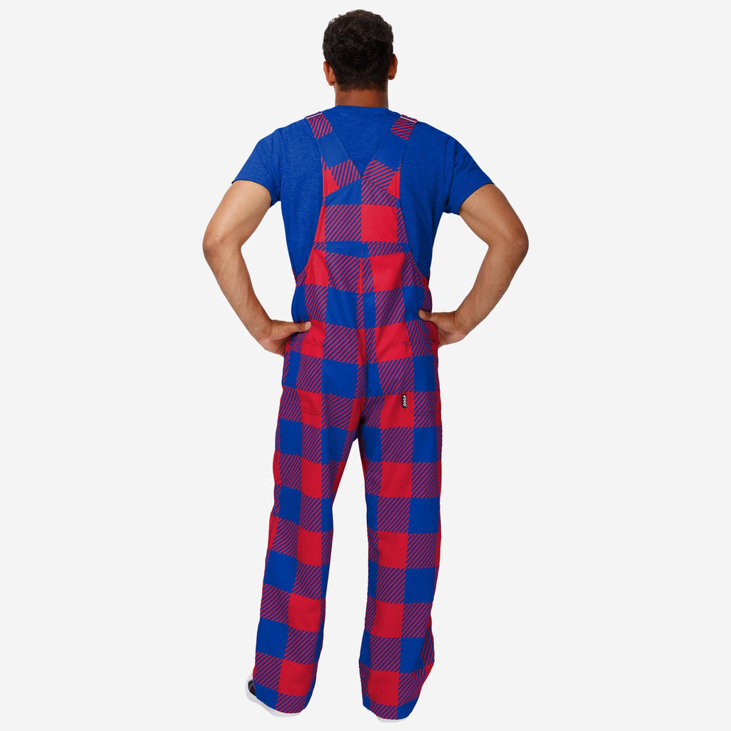 Kansas Jayhawks Mens Plaid Bib Overalls FOCO