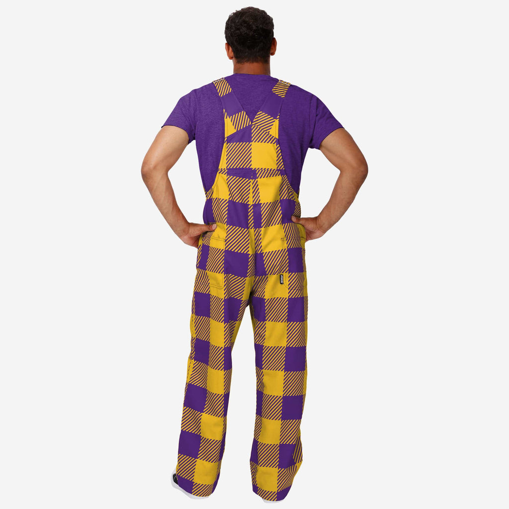LSU Tigers Mens Plaid Bib Overalls FOCO