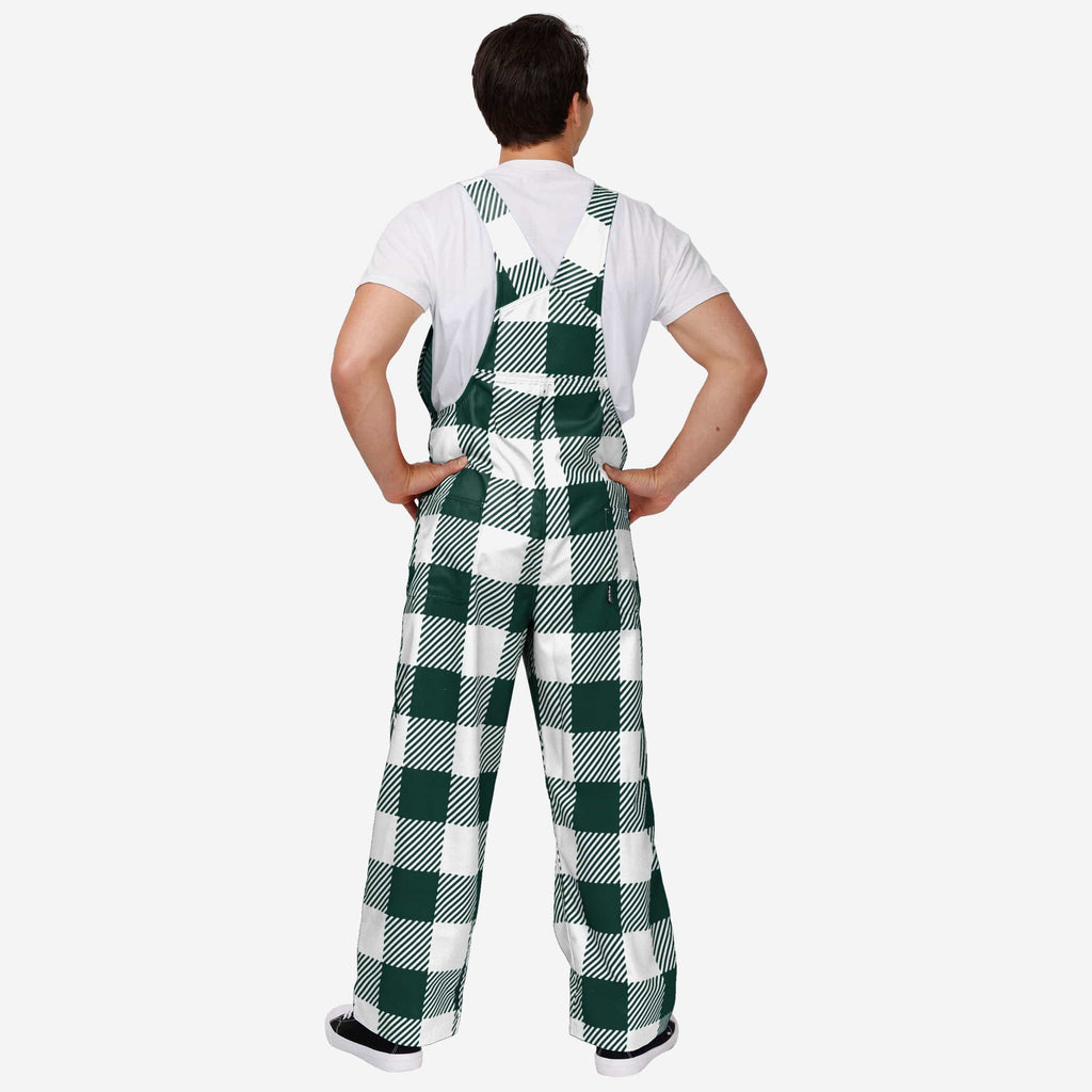 Michigan State Spartans Mens Plaid Bib Overalls FOCO