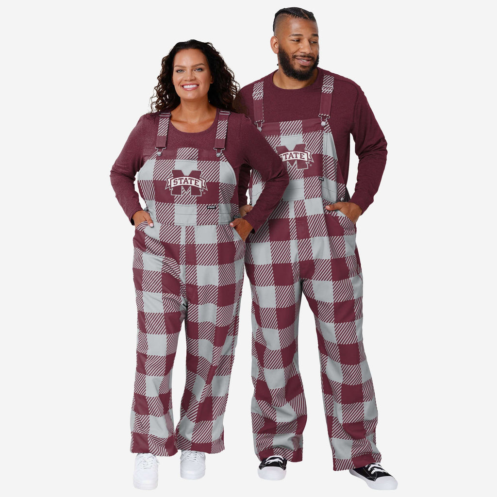 Mississippi State Bulldogs Mens Plaid Bib Overalls FOCO