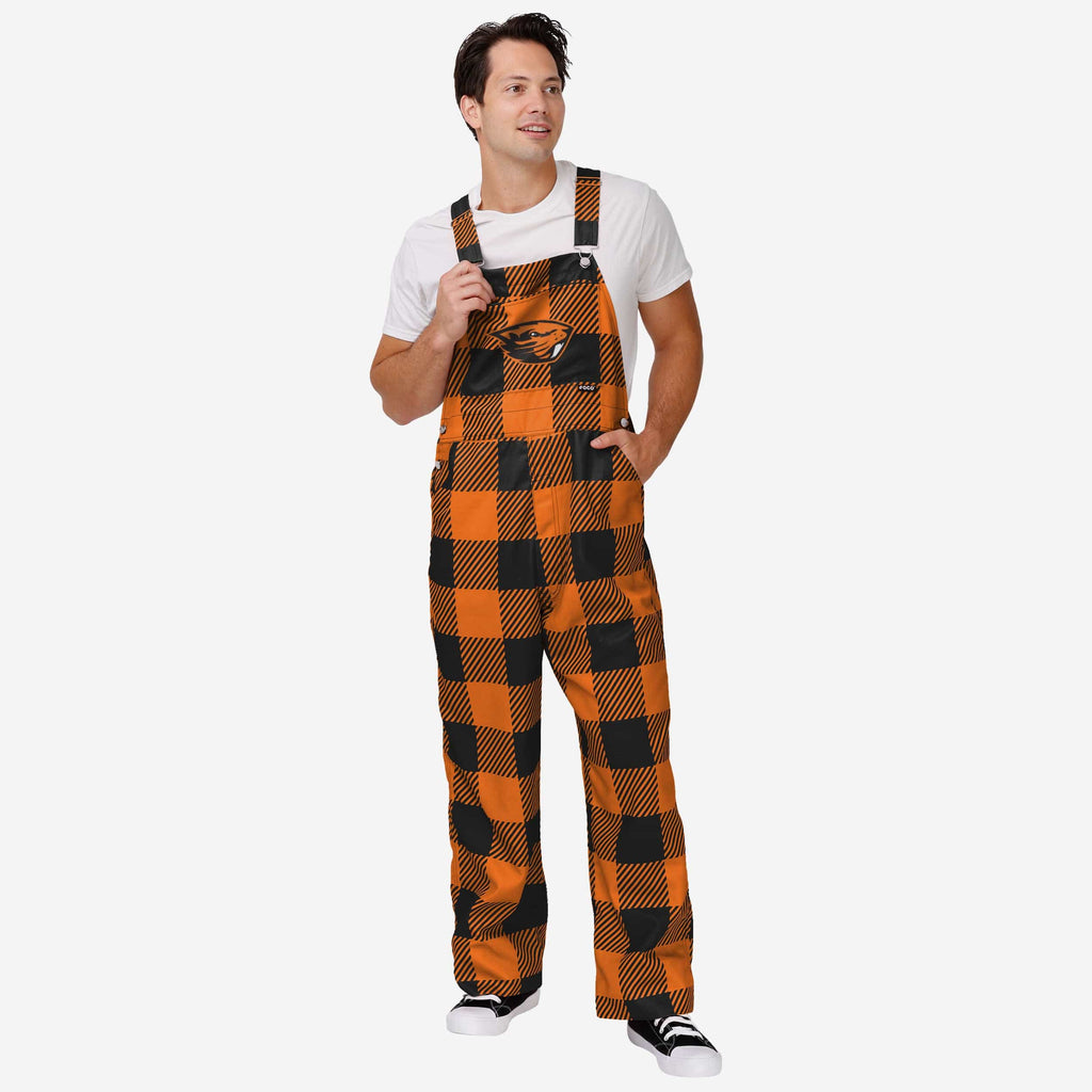 Oregon State Beavers Mens Plaid Bib Overalls FOCO