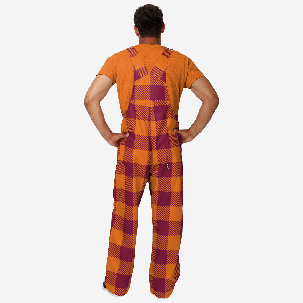 Virginia Tech Hokies Mens Plaid Bib Overalls FOCO
