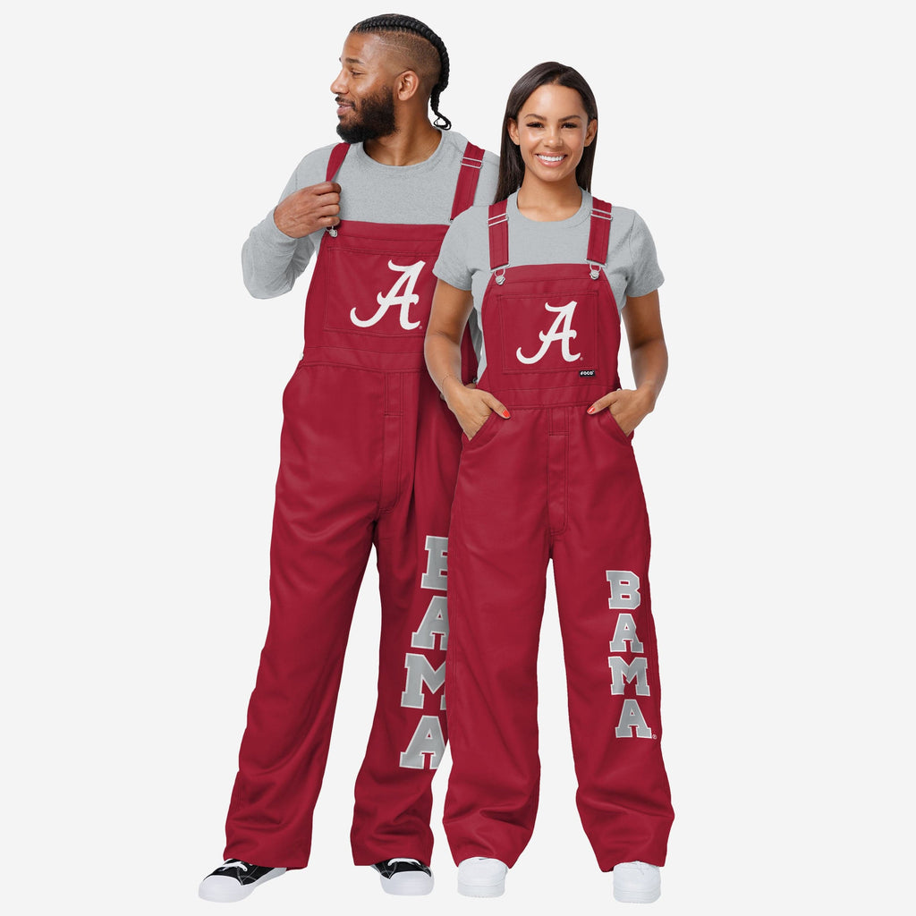 Alabama Crimson Tide Mens Big Logo Bib Overalls FOCO