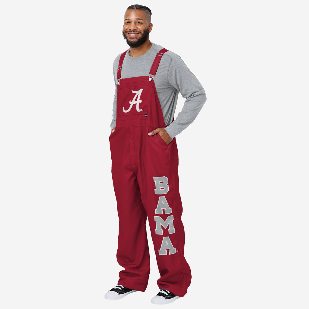 Alabama Crimson Tide Mens Big Logo Bib Overalls FOCO