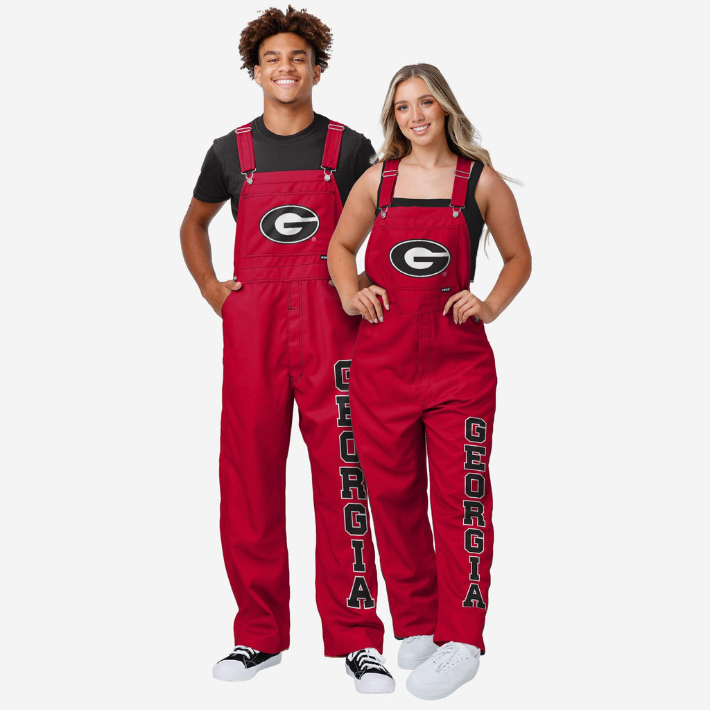 Georgia Bulldogs Mens Big Logo Bib Overalls FOCO