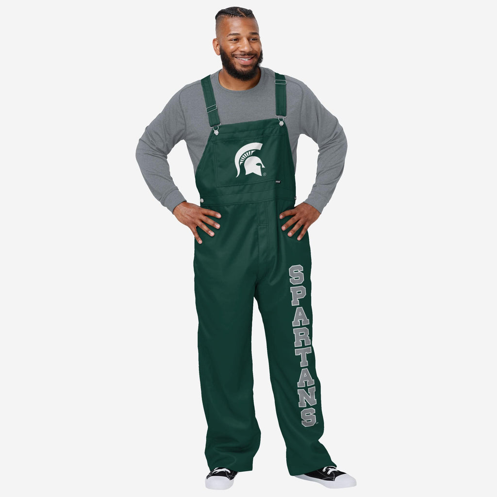 Michigan State Spartans Mens Big Logo Bib Overalls FOCO