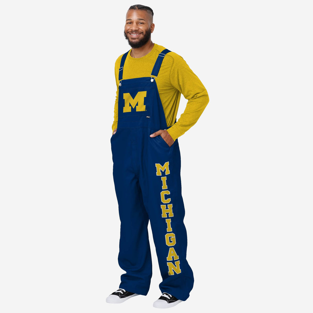 Michigan Wolverines Mens Big Logo Bib Overalls FOCO