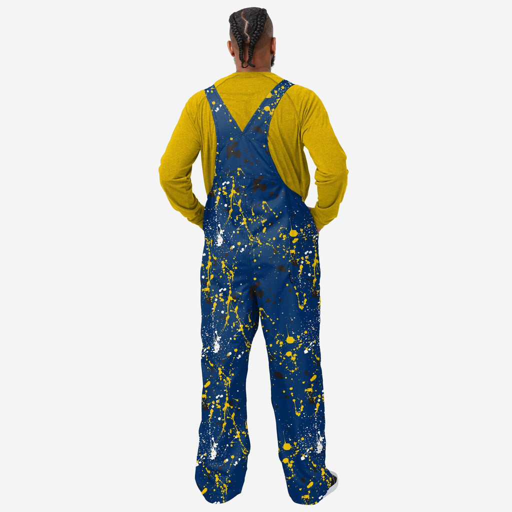 Michigan Wolverines Mens Paint Splatter Bib Overalls FOCO