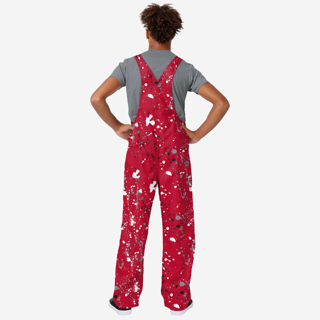 Ohio State Buckeyes Mens Paint Splatter Bib Overalls FOCO