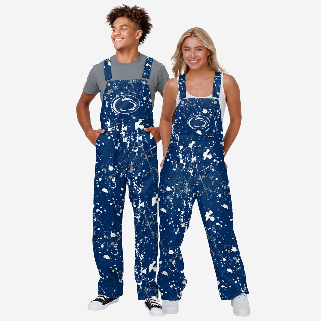 Penn State Nittany Lions Mens Paint Splatter Bib Overalls FOCO