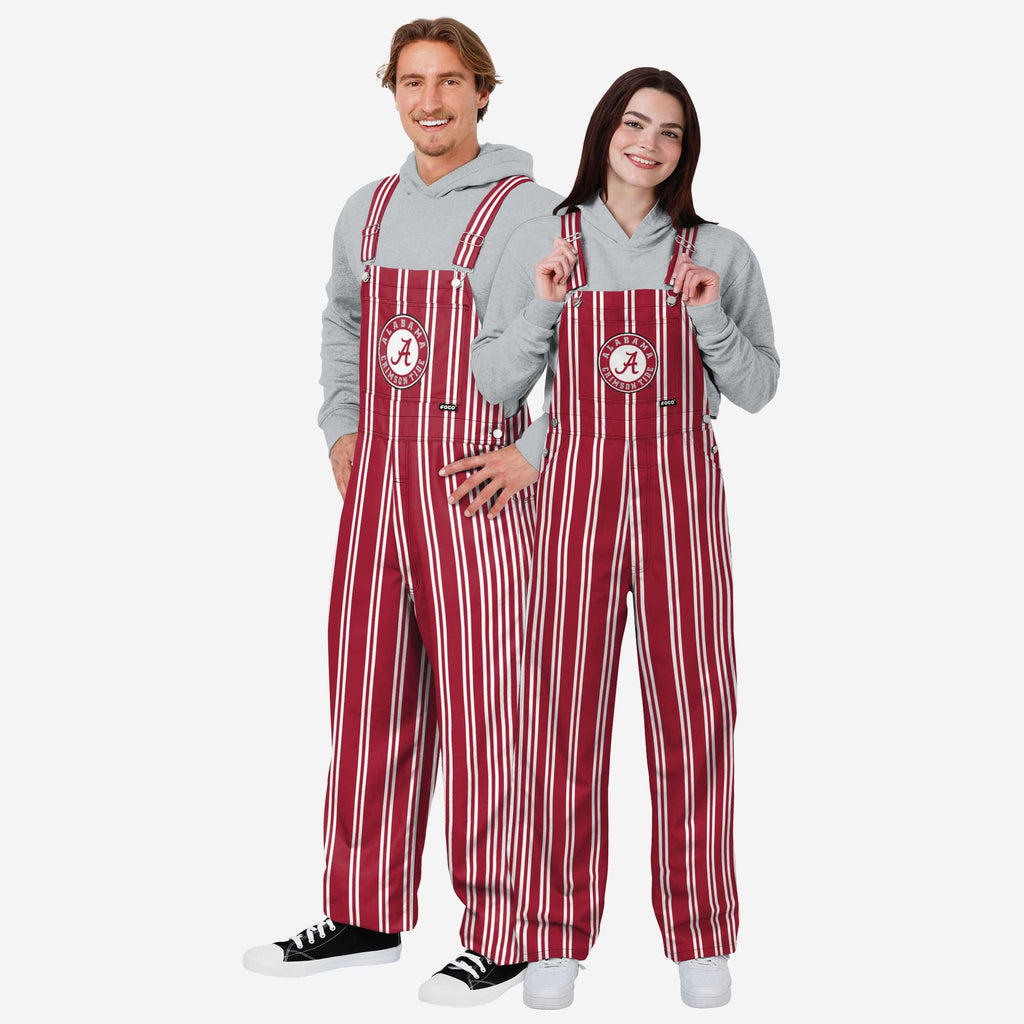 Alabama Crimson Tide Mens Sideline Spirit Bib Overalls FOCO